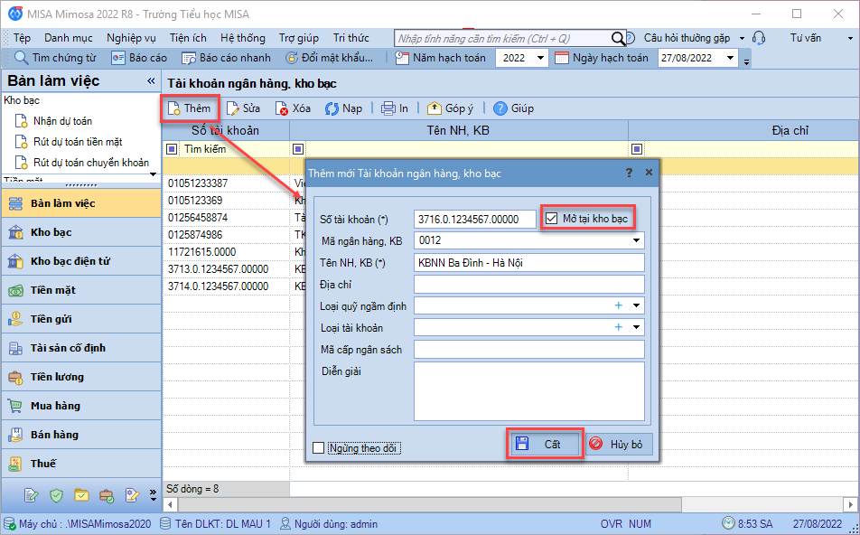 Làm thế nào để chuyển số dư tài khoản kho bạc 3714, 3713 sang tài khoản ...